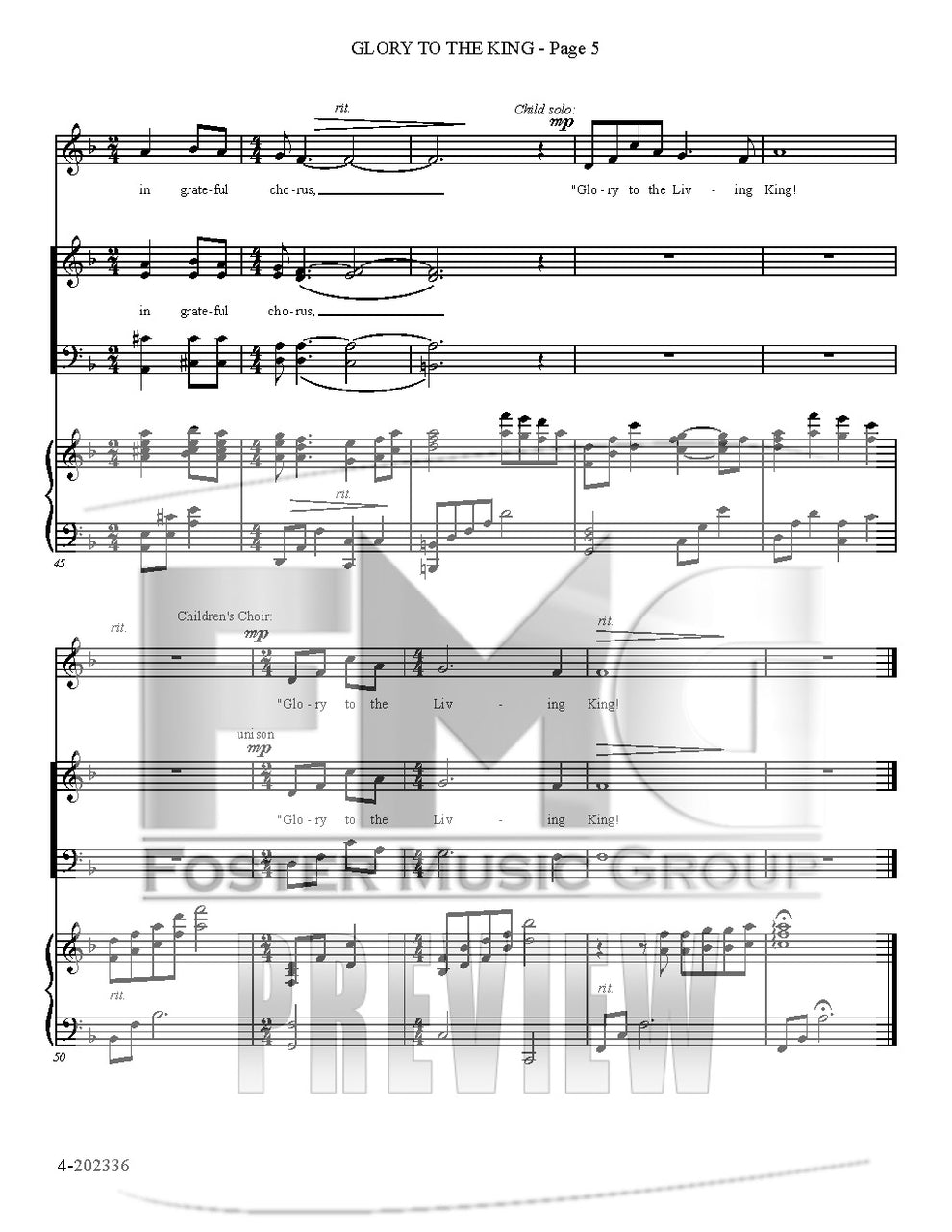 Glory To The King – Foster Music Group